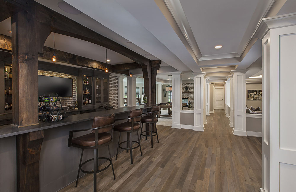 Rustic Luxury Basement Bar Authentic Kitchen Design